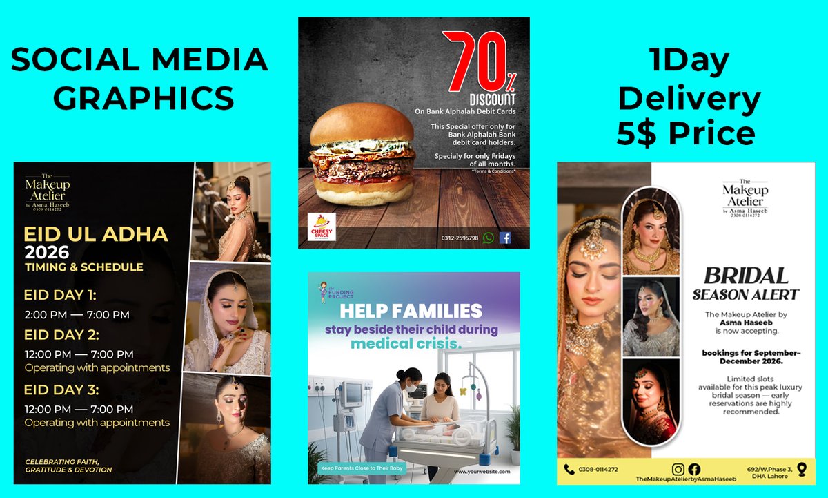 I'll Design Creative Social Media Graphics | Sikaty